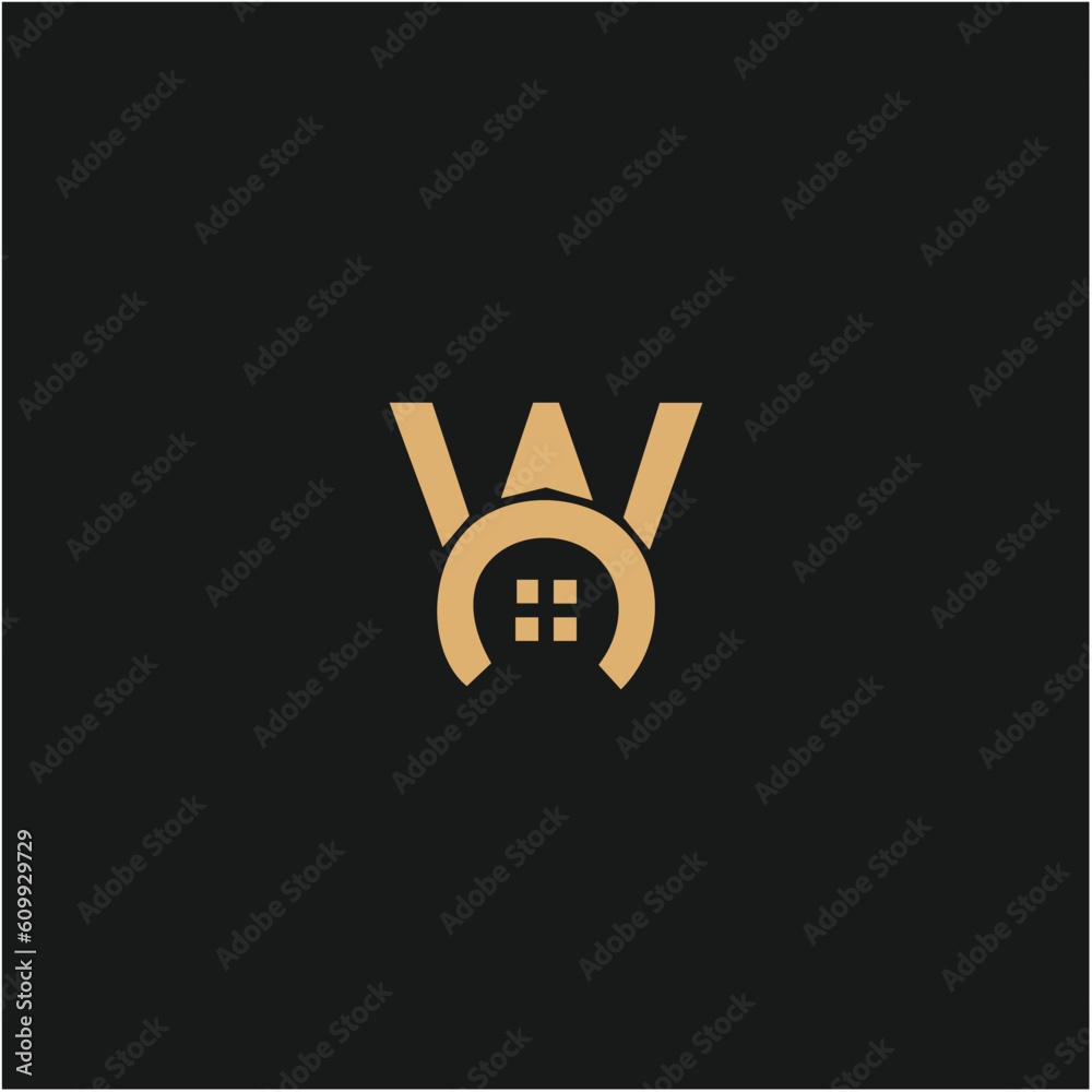 Initial WC Home Logo. Creative Letter WC Logo Design Vector Template ...
