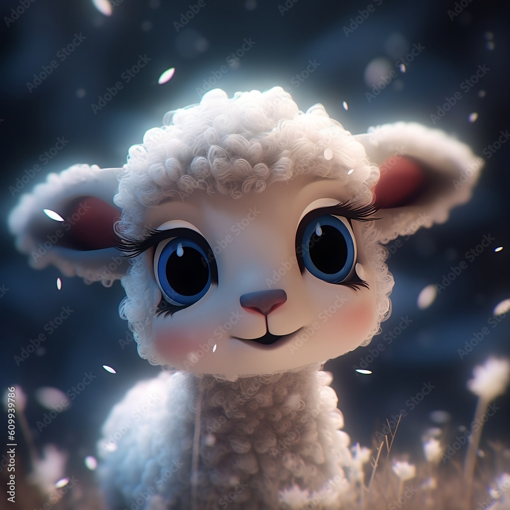 Cartoon animals generative ai. Cute 3D animals Cartoon colorful. Cute ...