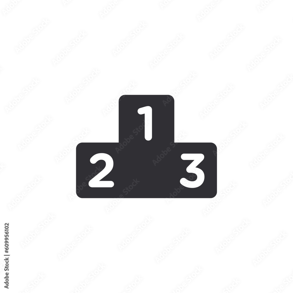 Sport podium icon. Champion line. Winner, achievement, podium symbol ...