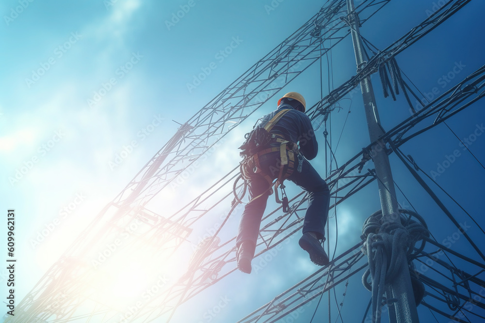 construction engineer worker at heights,architecture sci-fi ...