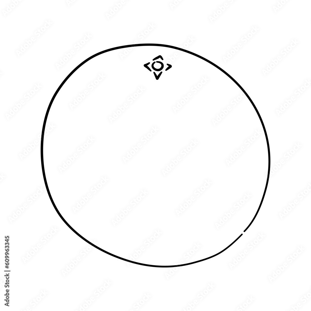Orange. Hand drawn outline doodle icon. Transparent isolated on white ...