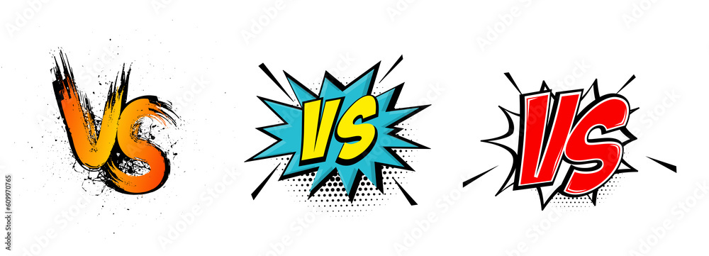 Cartoon Comic VS Versus Stock Illustration | Adobe Stock