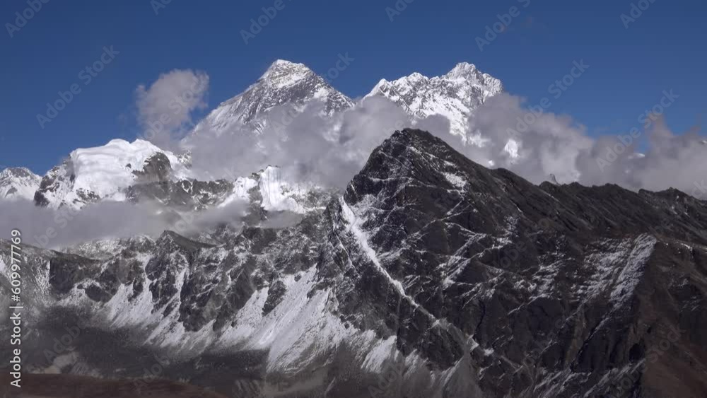 Vidéo Stock Himalaya terrain territory mountain ridges, Nepal with ...