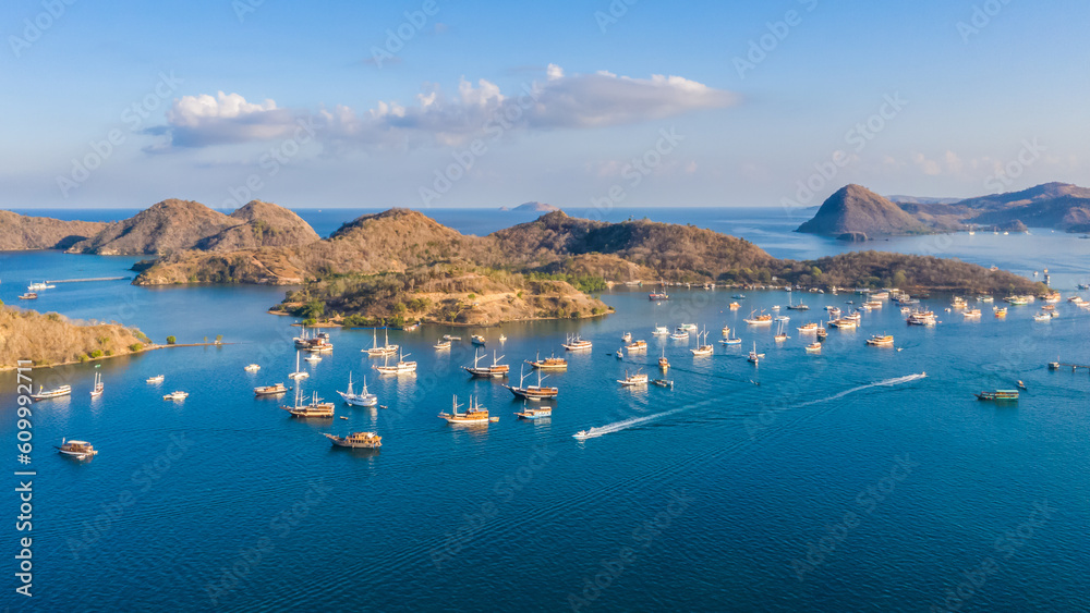 Labuan Bajo Harbour. Where the Komodo Dragon trip begin. Labuan Bajo is ...