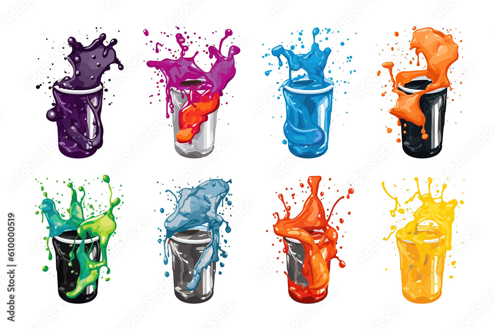 Pint Splatter vector set collection graphic clipart design. Generative ...