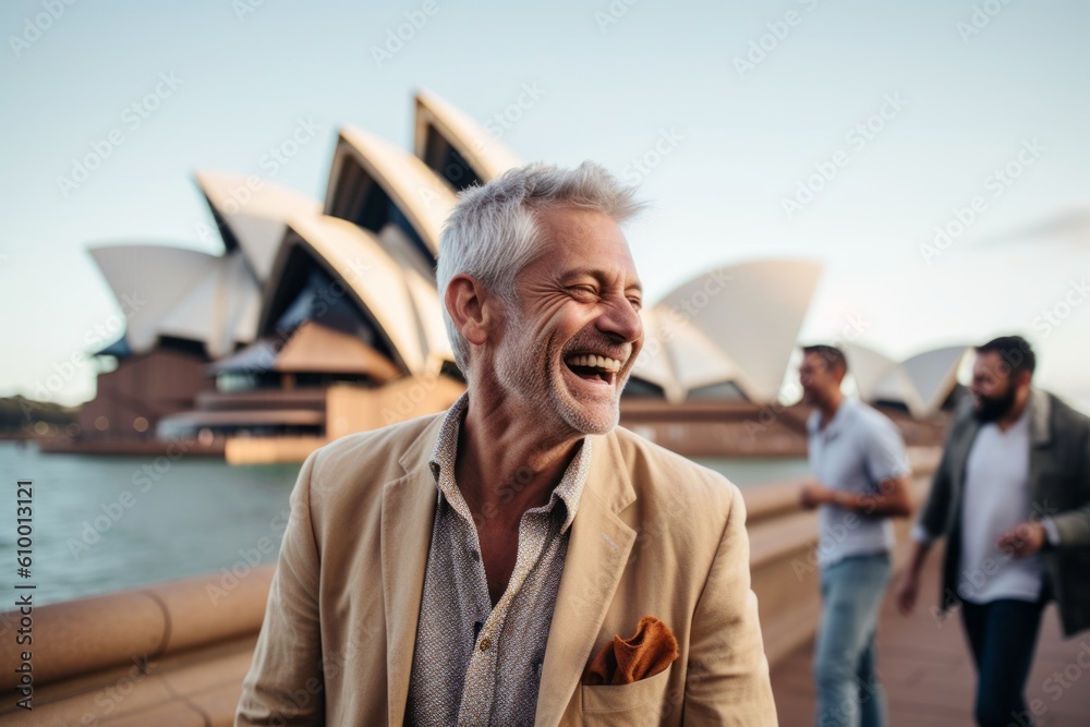 Lifestyle portrait photography of a tender man in his 50s that is ...