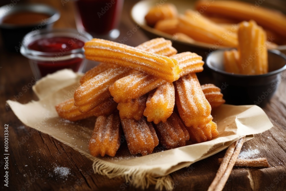 stock photo of A churro is a type of fried dough Food Photography AI ...