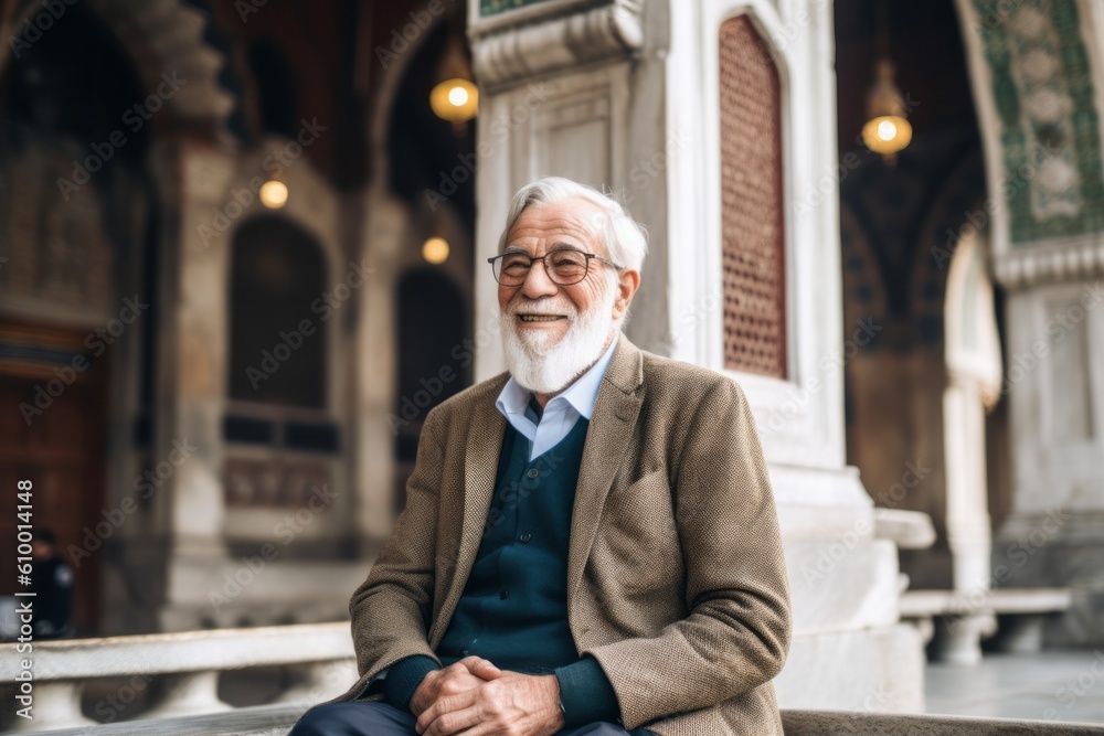 Lifestyle portrait photography of a tender man in his 80s that is ...