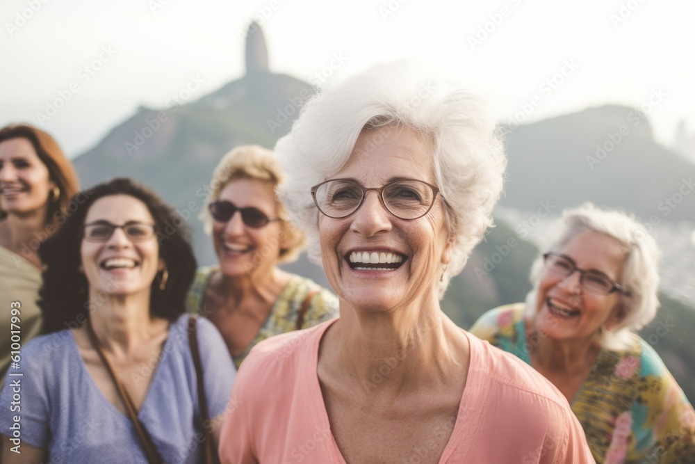 Lifestyle portrait photography of a satisfied woman in her 60s that is ...