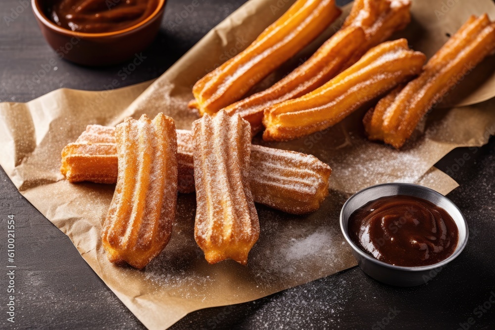 stock photo of A churro is a type of fried dough Food Photography AI ...