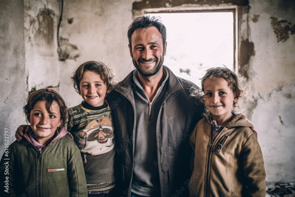 Group portrait photography of a grinning man in his 40s that is with ...