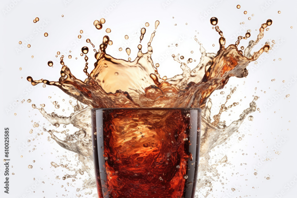 coke splash in glass, 3d render, background Stock Illustration | Adobe ...