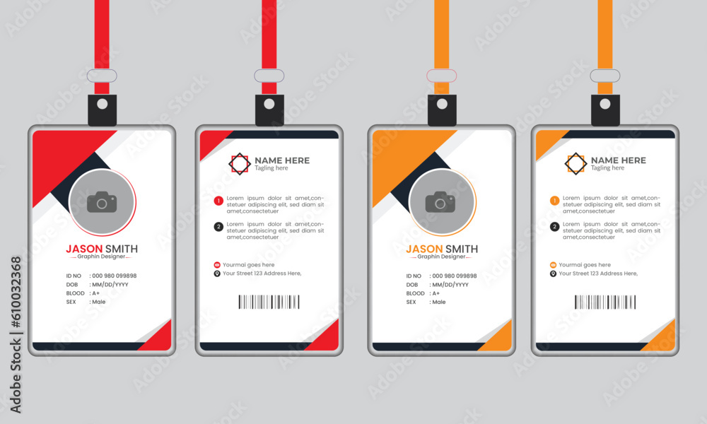 Minimalist Employee id card design business id card template corporate ...