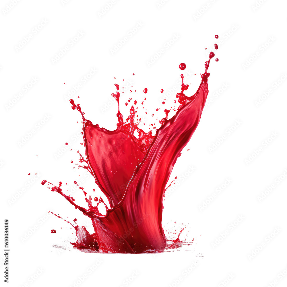 red water splash isolated on white Stock Illustration | Adobe Stock
