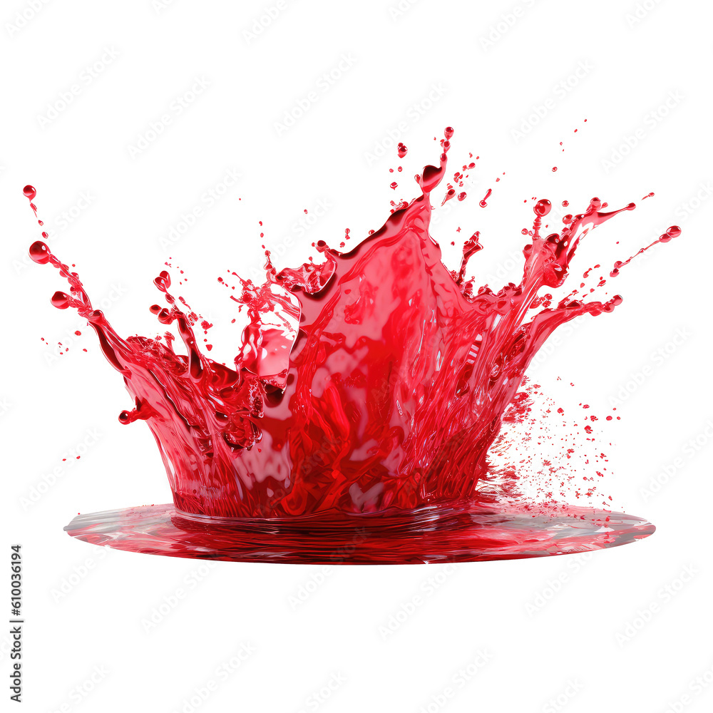 red water splash isolated on white Stock Illustration | Adobe Stock