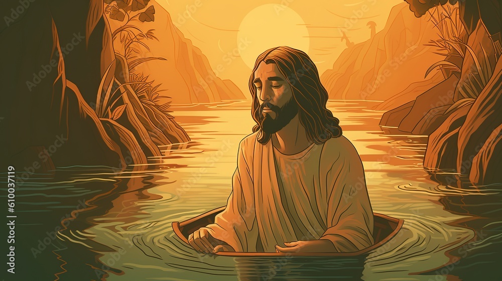 Divine Mercy of Jesus God of Christian, Generative ai Stock ...