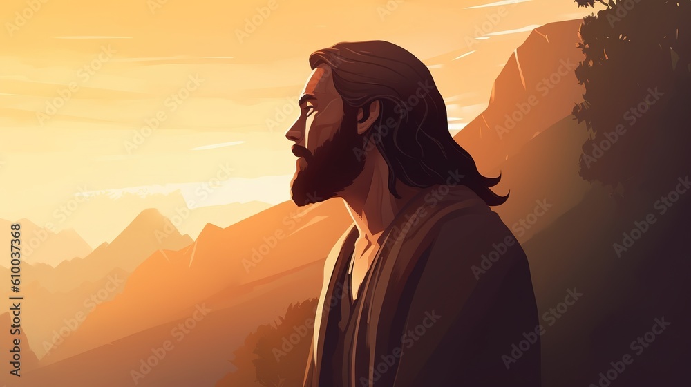 Divine Mercy of Jesus God of Christian, Generative ai Stock ...