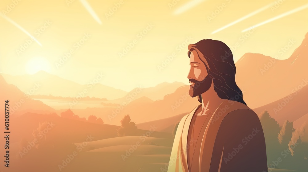 Divine Mercy of Jesus God of Christian, Generative ai Stock ...