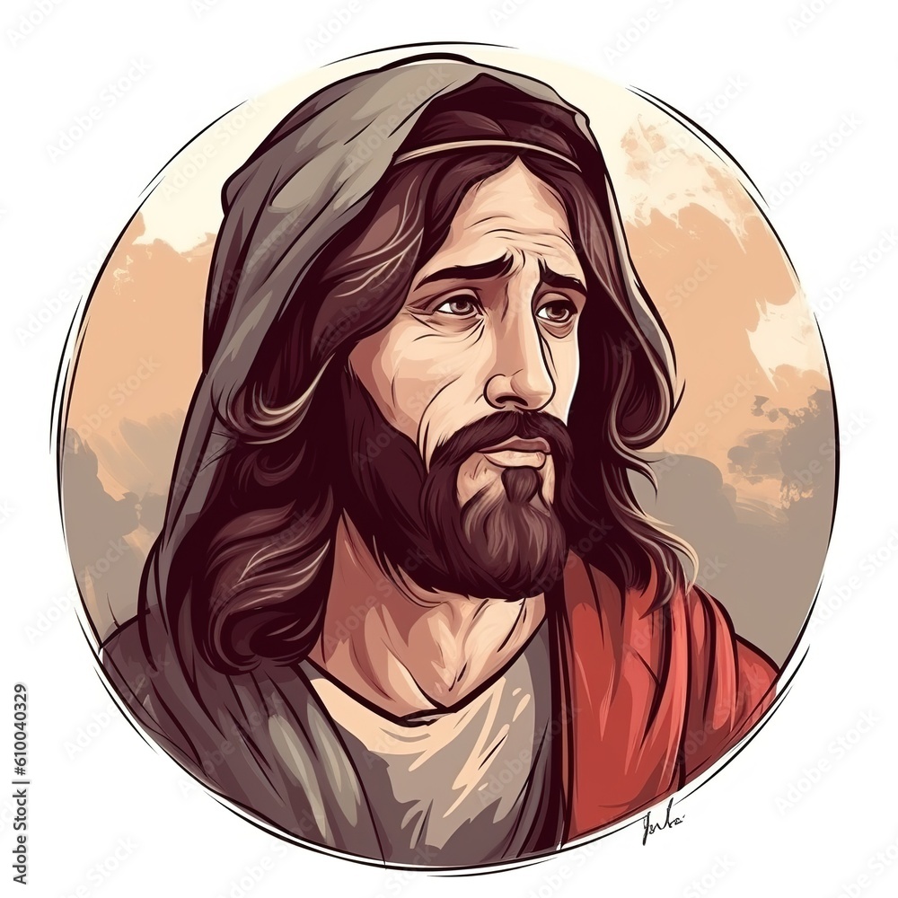 Divine Mercy of Jesus God of Christian, Generative ai Stock ...