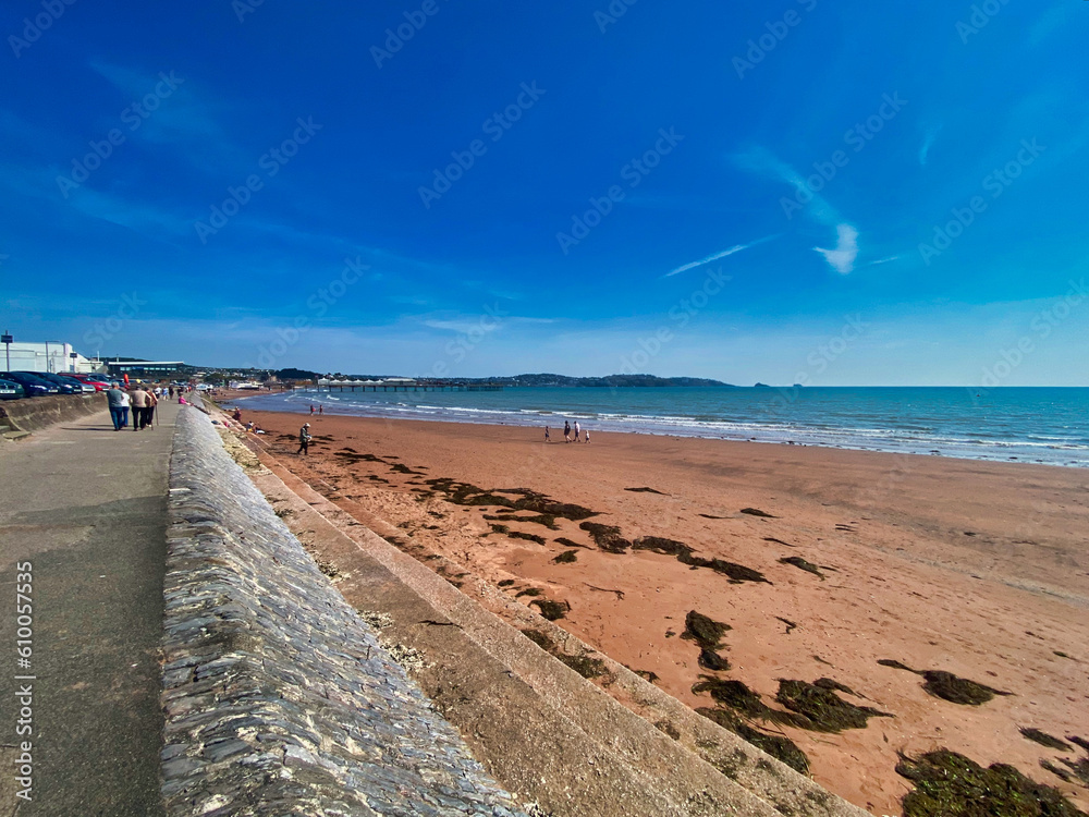 Paignton beach in Devon, UK Stock Photo | Adobe Stock