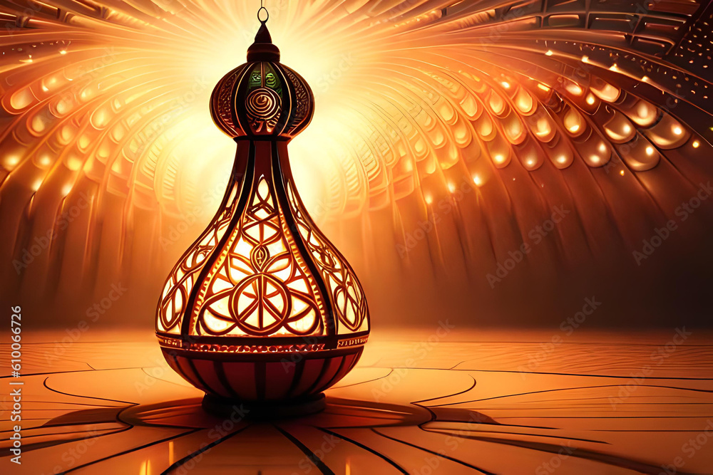 3D rendering indian lamp for diwali celebration on soft background ...