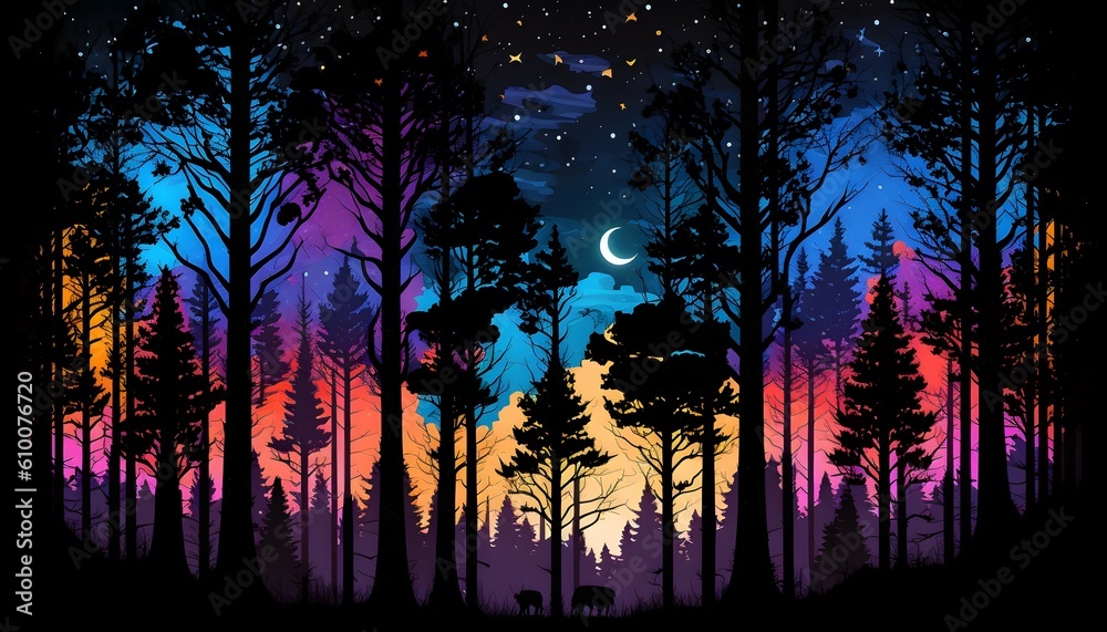 Psychedelic Sky Night