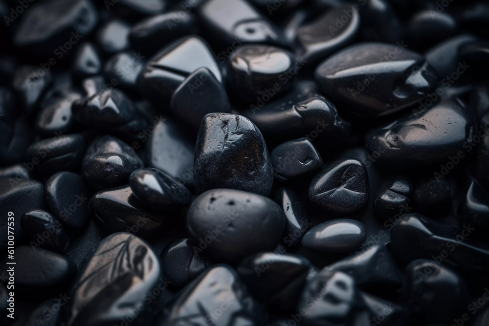 Black Obsidian Background. Obsidian texture. Created with Generative AI ...