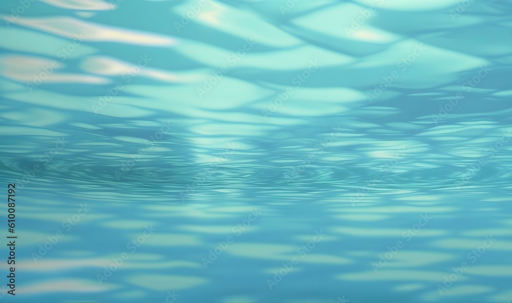 Patterns and ripples of swimming pool water surface as soft ethereal ...
