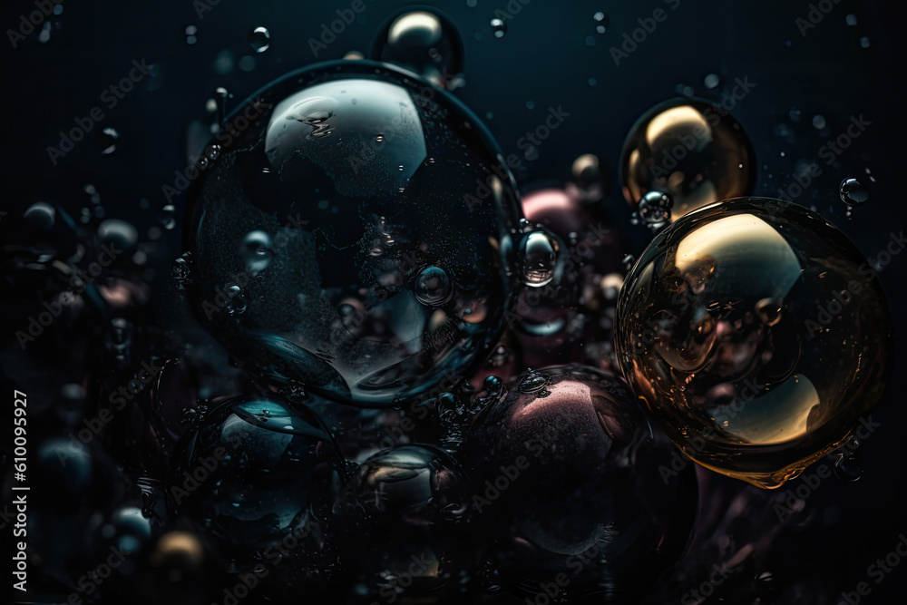 Dark and moody bubble textures with a mysterious and intriguing vibe ...