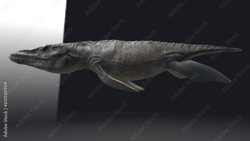 Predator X - Pliosaurus funkei pose render of background. 3d rendering ...