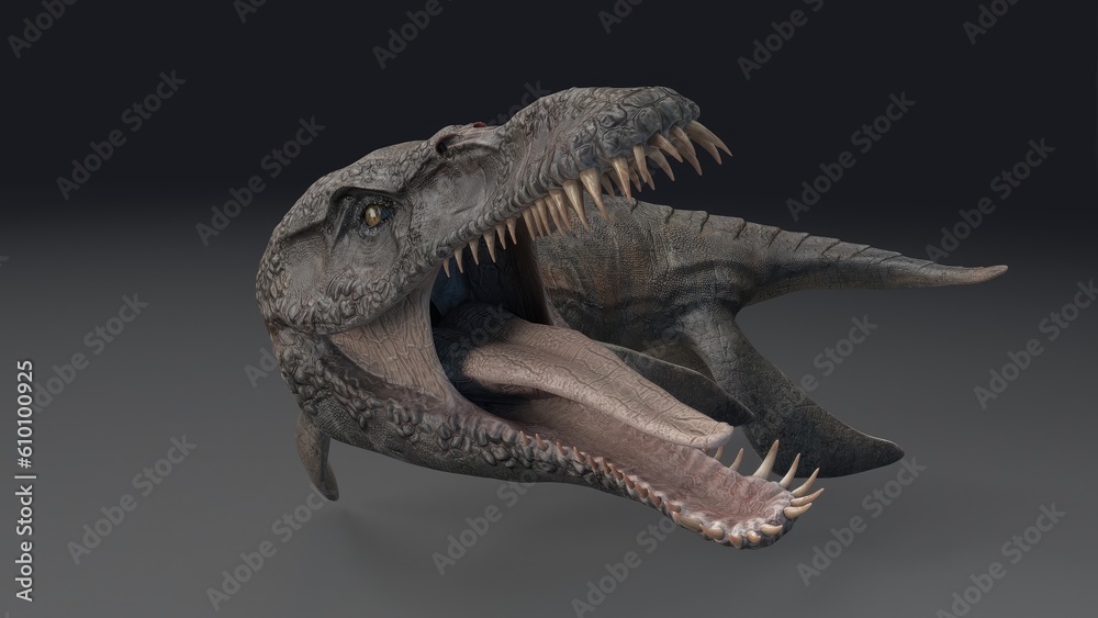 Predator X - Pliosaurus funkei pose render of background. 3d rendering ...