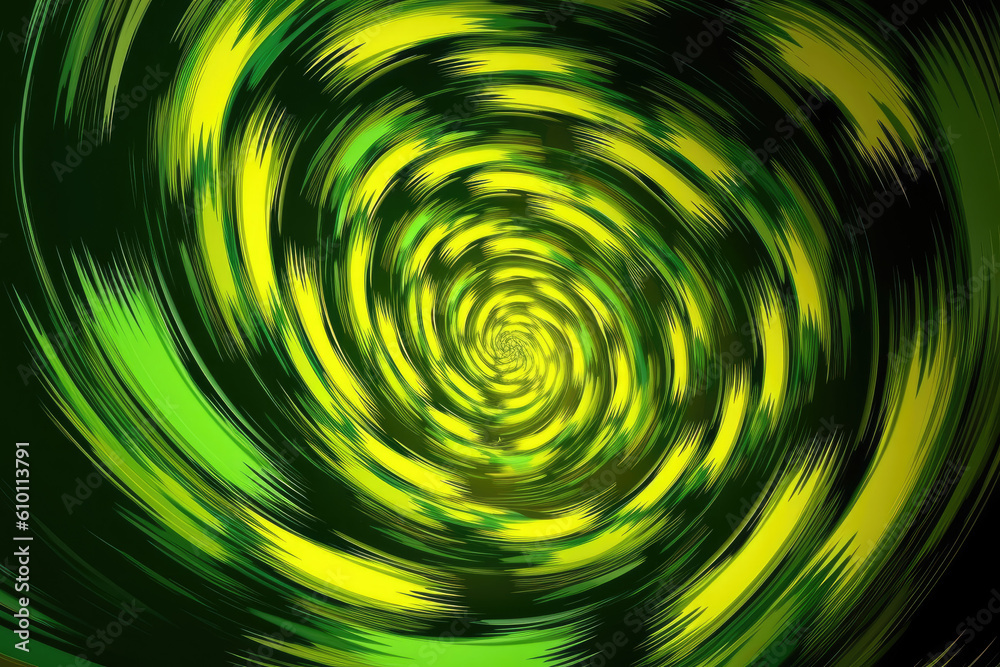 Whirlwind Vortex of Green and Yellow wallpaper style, generative ai Stock Illustration | Adobe Stock