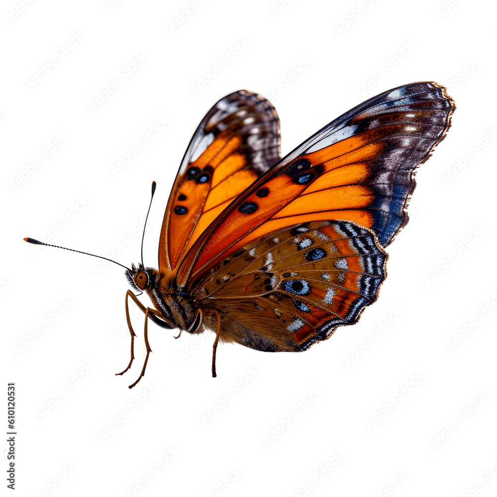 Butterfly isolated on transparent background, beautiful colorful ...