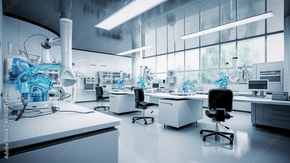 Inspiring office interior design Tech-inspired style Office featuring ...