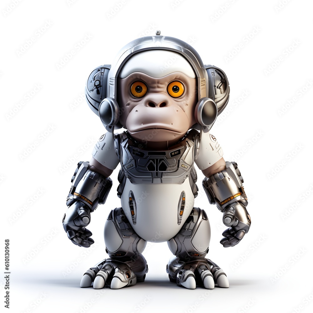 kingkong figure mechanical robot, generative ai generated technology ...