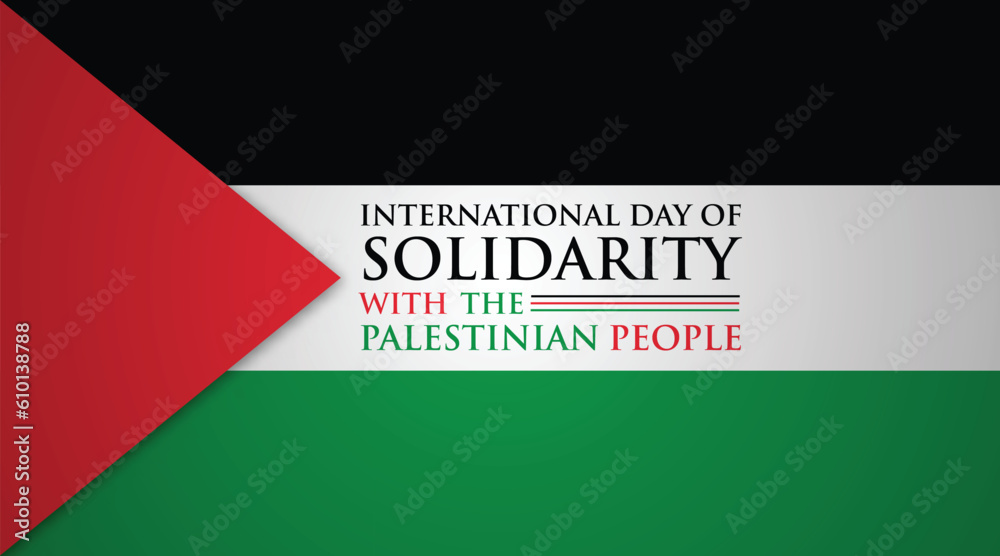 International Day of Solidarity With The Palestinian People vector ...