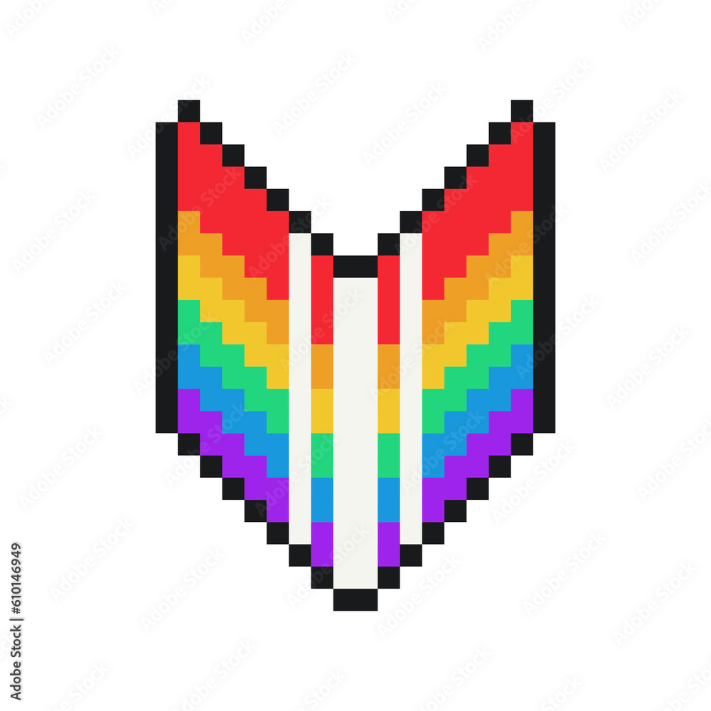 LGBT Pride Rainbow Beginner Mark with Three White Strike Lines ...