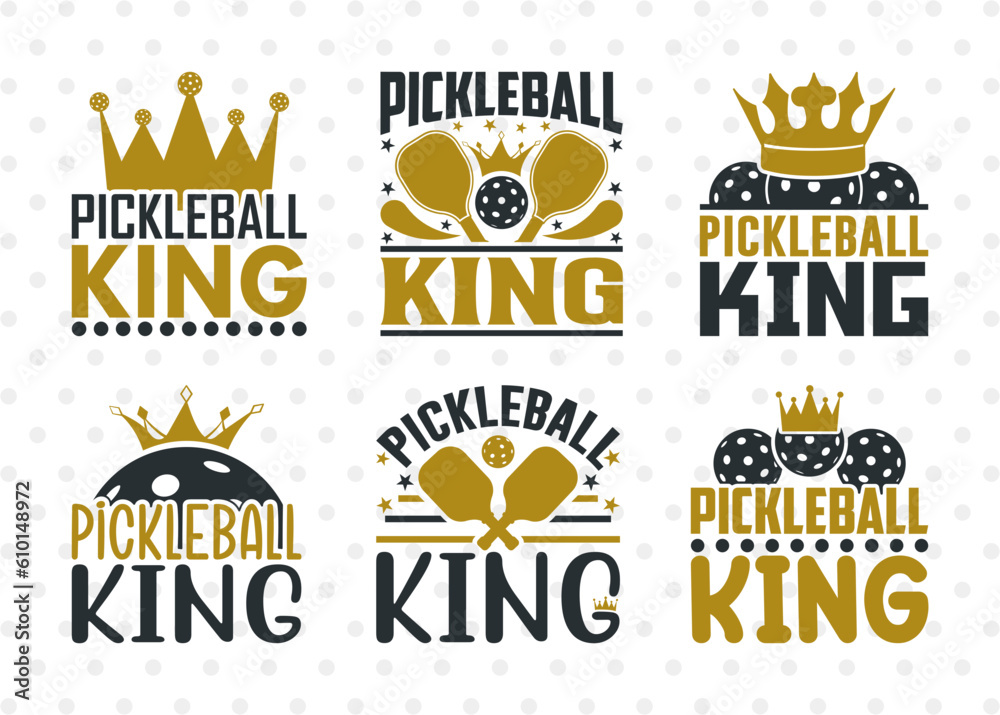 Pickleball King SVG Bundle, Pickleball Svg, Sports Svg, Pickleball Game ...