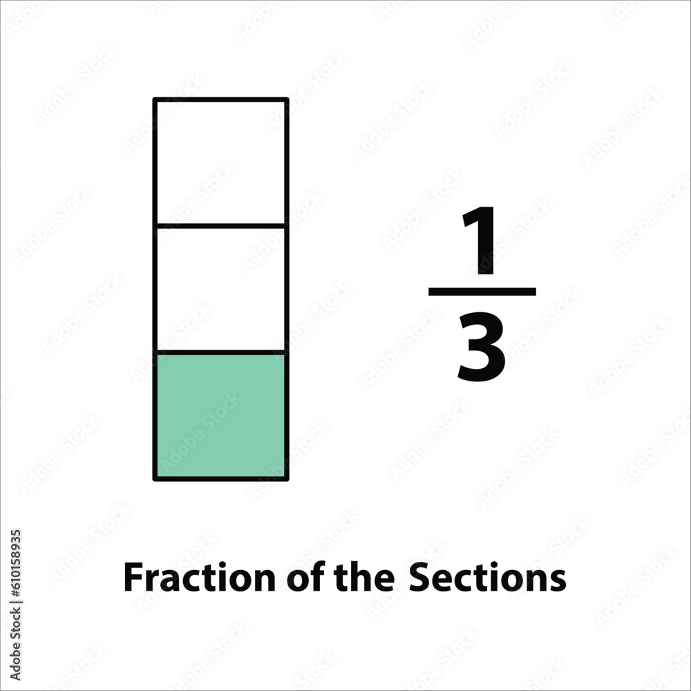 Fraction of the divided into slices. Fractions for Vector flat outline ...