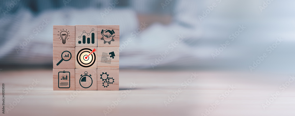 business goal setting concept ,Target Growth development planning ...