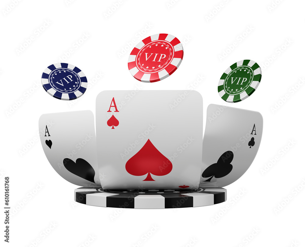card poker ace chip isolated on white background element. gold black ...
