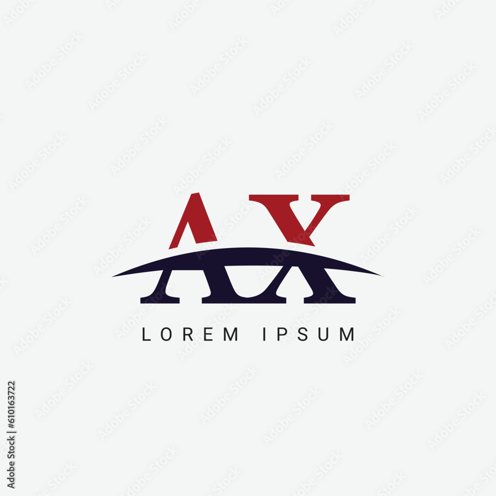 Initial A X, XA Letter Logo design vector template, Graphic Symbol for ...