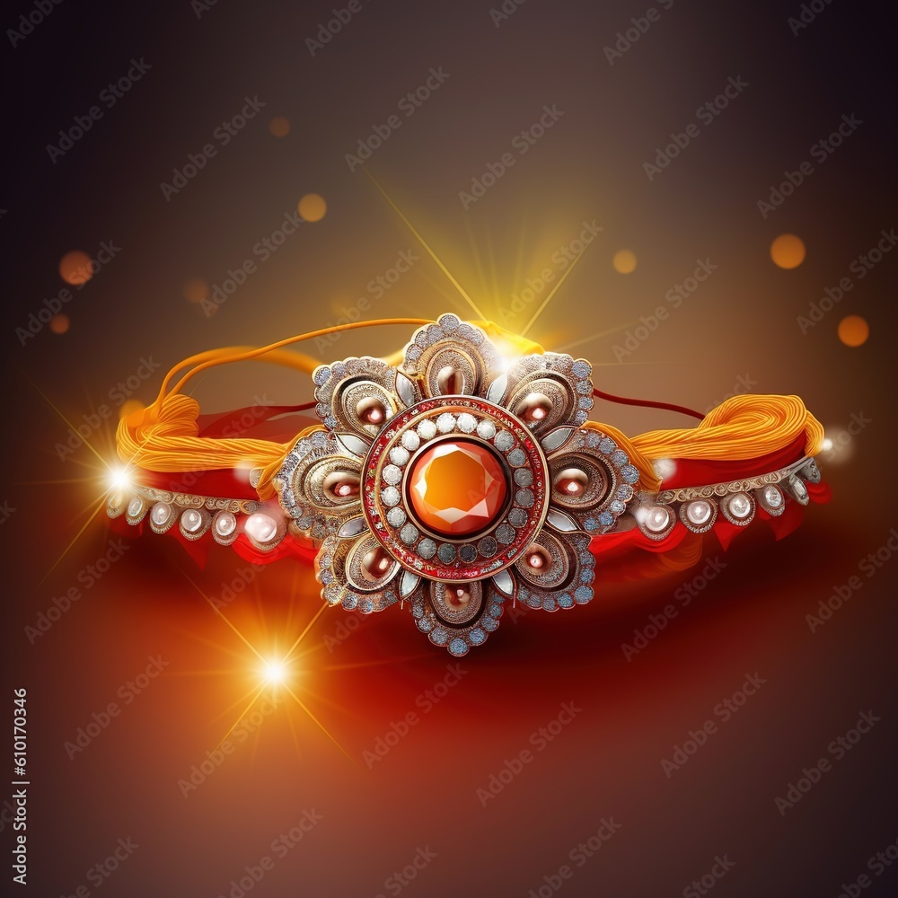 Rakhi Festival Background Design with Creative Rakhi Illustration. Ai ...