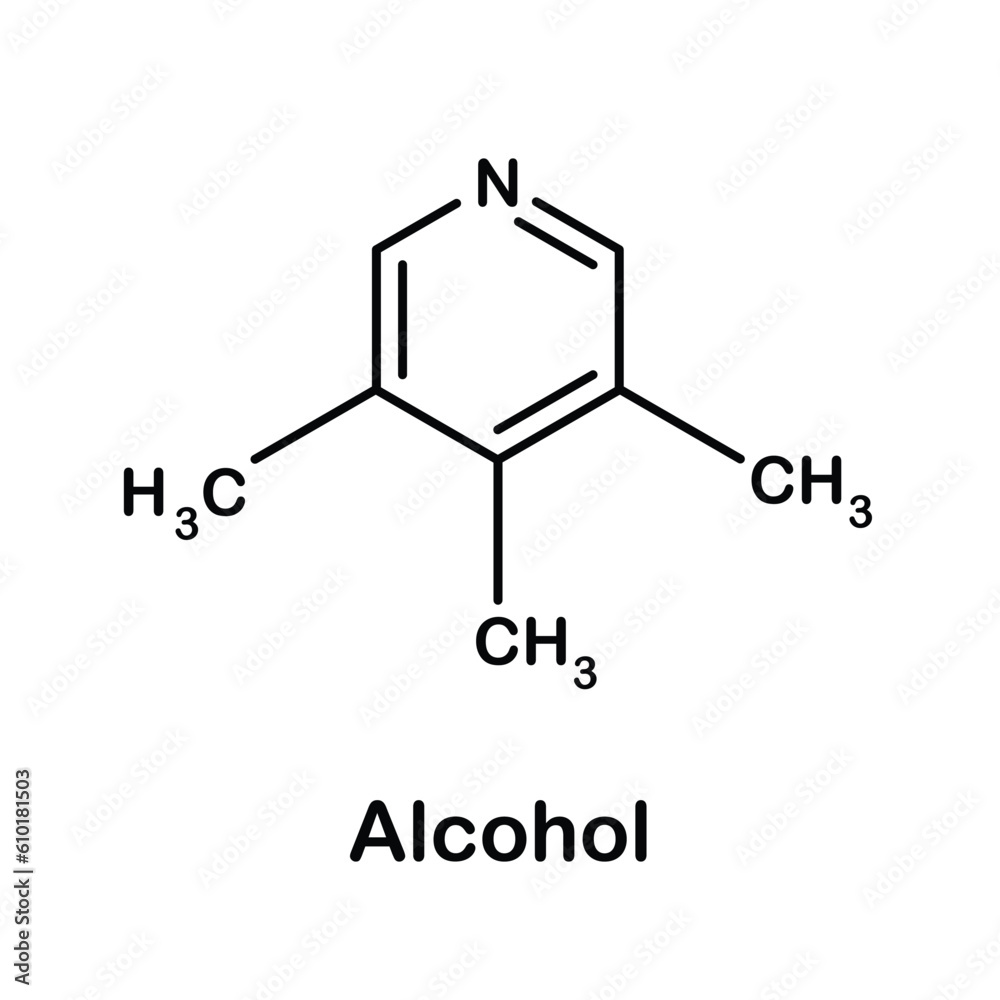 Formula of chemical structure of Alcohol .Vector EPS 10. Stock Vector ...