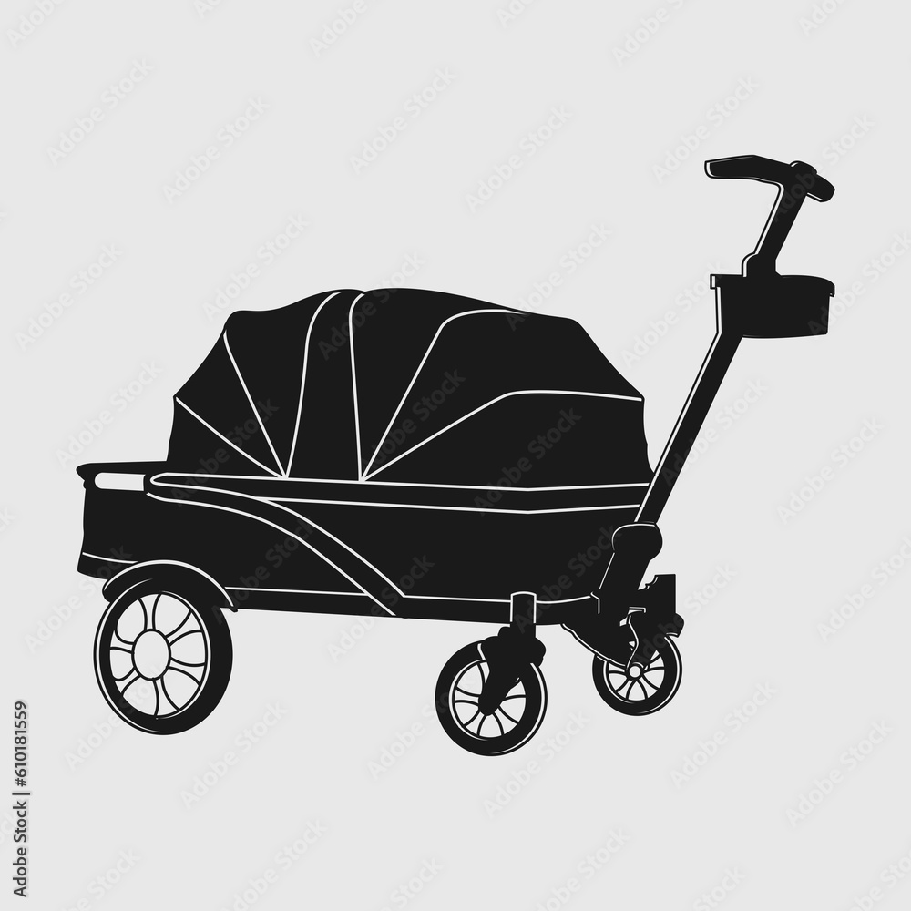 Beach Wagon SVG Cut File, Wagon Silhouette, Covered Wagon Svg, Wild ...