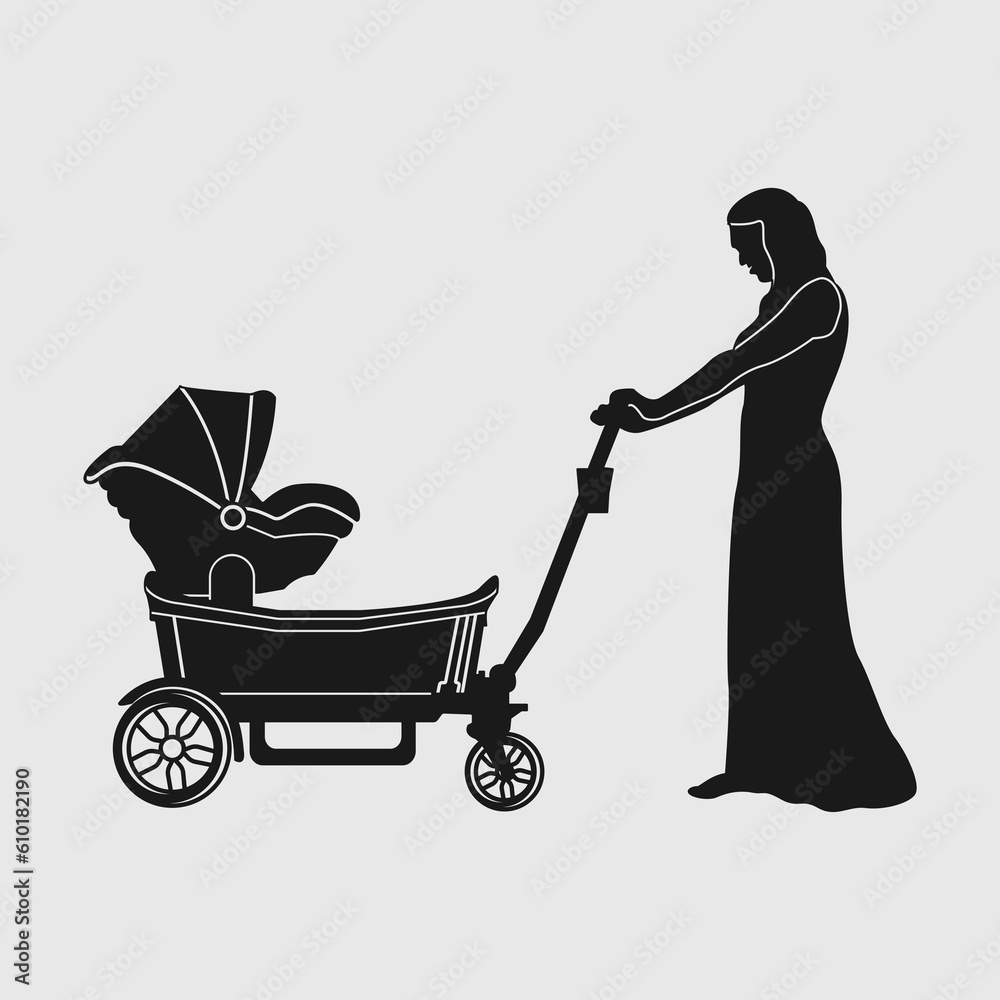 Vetor de Beach Wagon SVG Cut File, Wagon Silhouette, Covered Wagon Svg ...