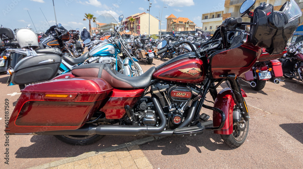 Harley-Davidson logo text and sign brand of motorcycle on motorbike ...