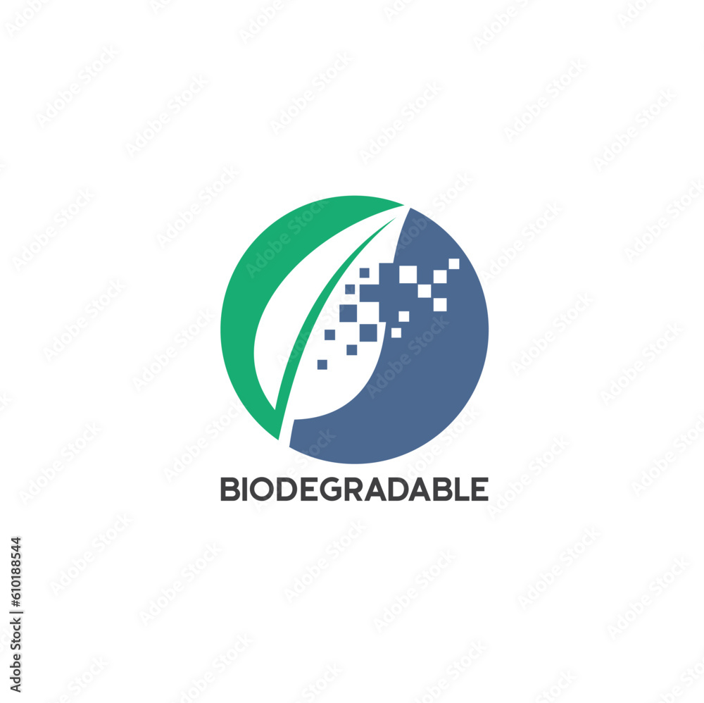 symbol of biodegradable, biodegradable product sign, vector art. Stock ...