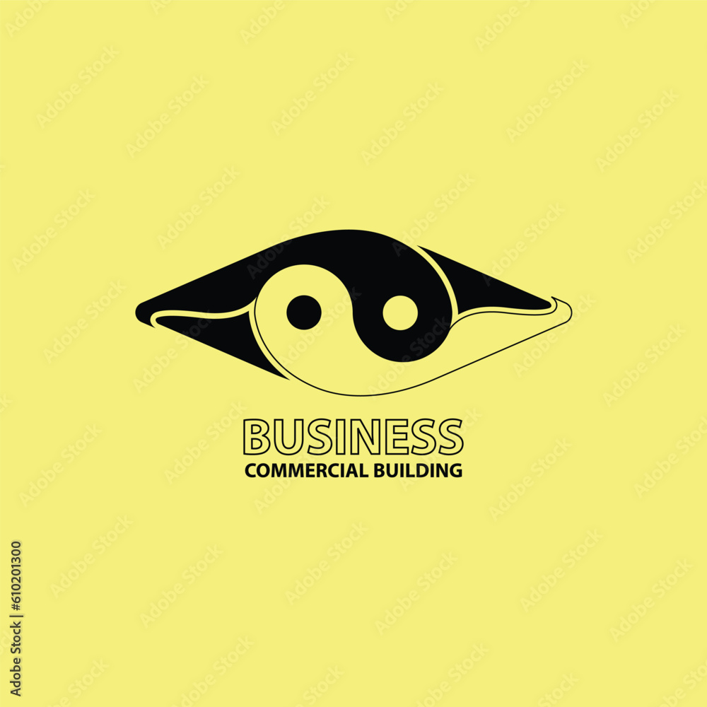 the yin yang symbol with yang in the shape of an eyeball. vector ...