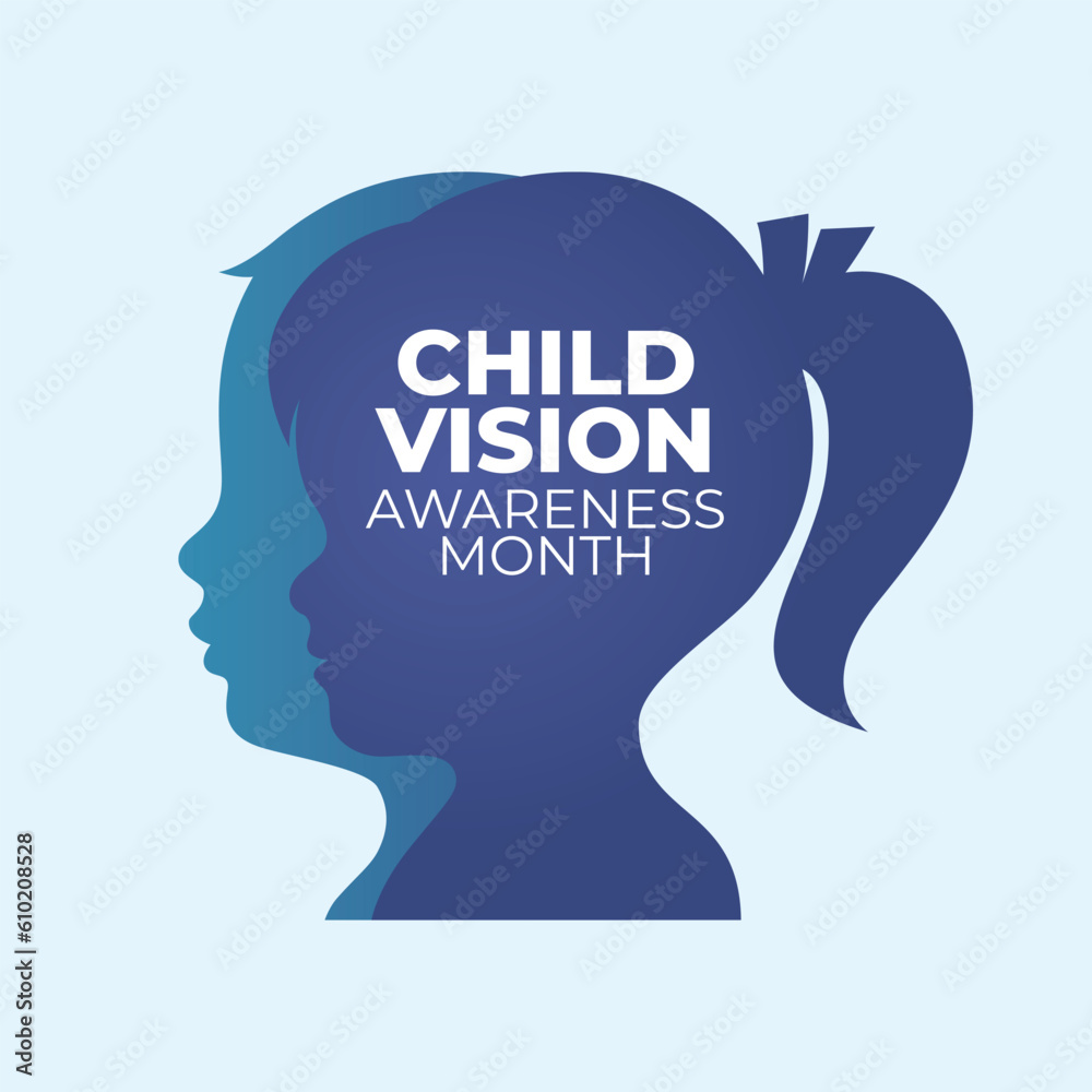 vector graphic of Child Vision Awareness Month good for Child Vision ...